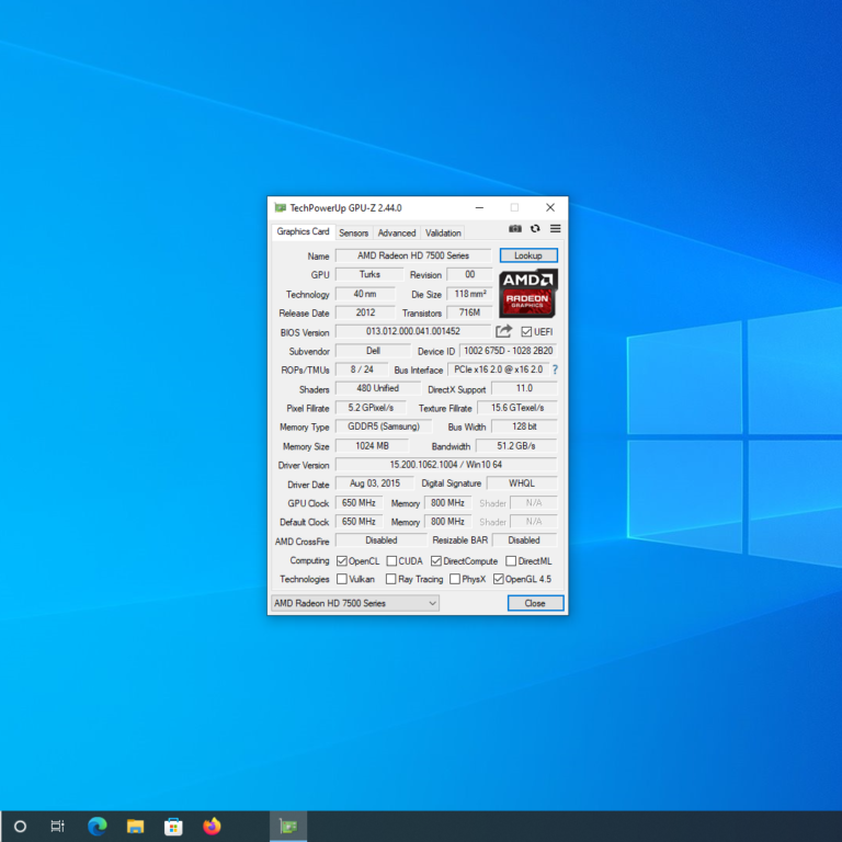 کارت گرافیک AMD Radeon HD 7500 1GB GDDR5