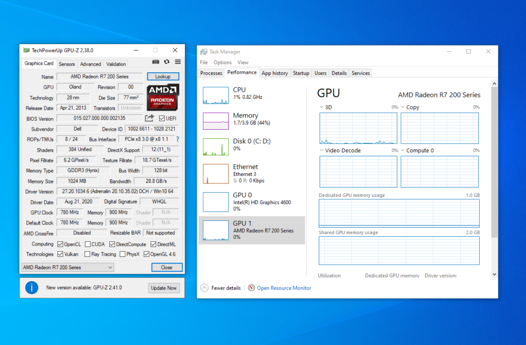 کارت گرافیک AMD Radeon R7 200 Series 1GB